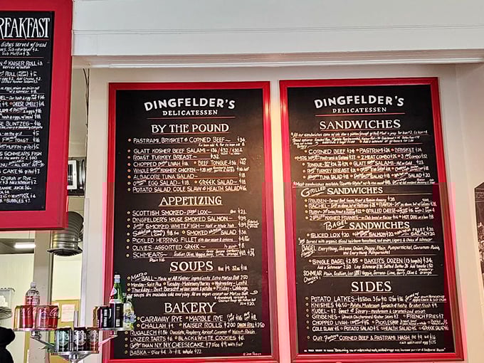 This isn't just a menu&mdash;it's a love letter to Jewish deli traditions, with each chalked item representing generations of culinary wisdom.