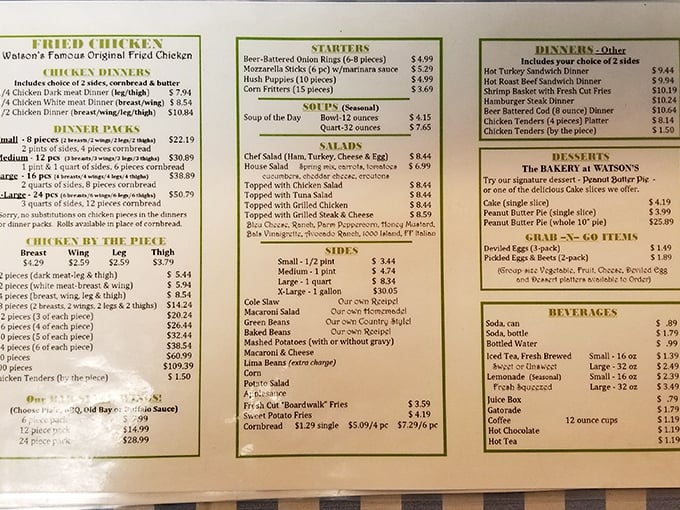 The menu at Watson's reads like a love letter to comfort food classics, with their famous fried chicken taking center stage&mdash;as it absolutely should.