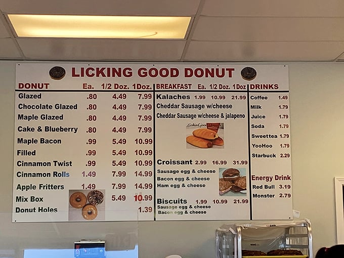 This menu board is the roadmap to happiness. At these prices, you might consider ordering one of everything&mdash;I certainly did.