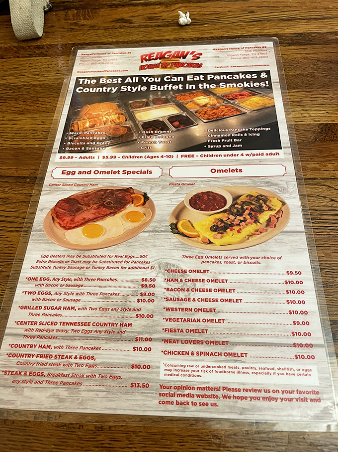 The menu reads like a love letter to breakfast enthusiasts. All-you-can-eat pancakes? That's not a challenge, it's a lifestyle choice.