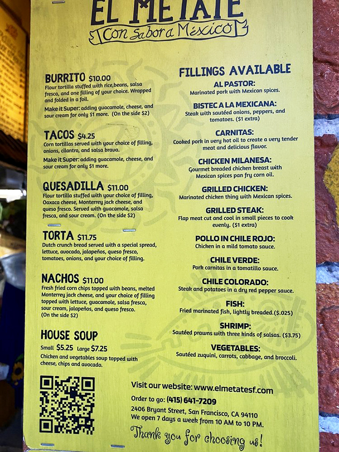 This menu isn't just a list of food&mdash;it's a roadmap to joy. Each item represents a different path to the same destination: delicious satisfaction.
