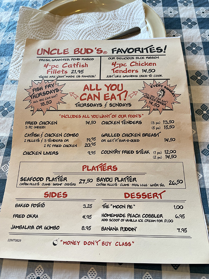 A menu that gets straight to the point. No foam, no reductions, no pretension&mdash;just the promise of Southern comfort on a plate.