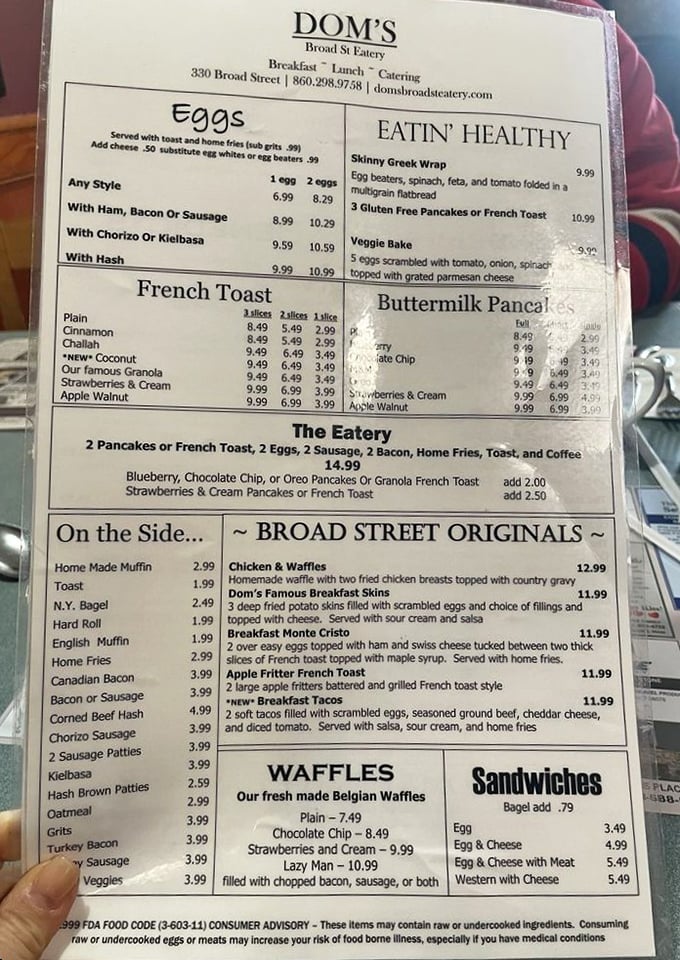 This menu isn't just a list of food&mdash;it's a roadmap to happiness. The "Broad Street Originals" section alone is worth the trip to Windsor.