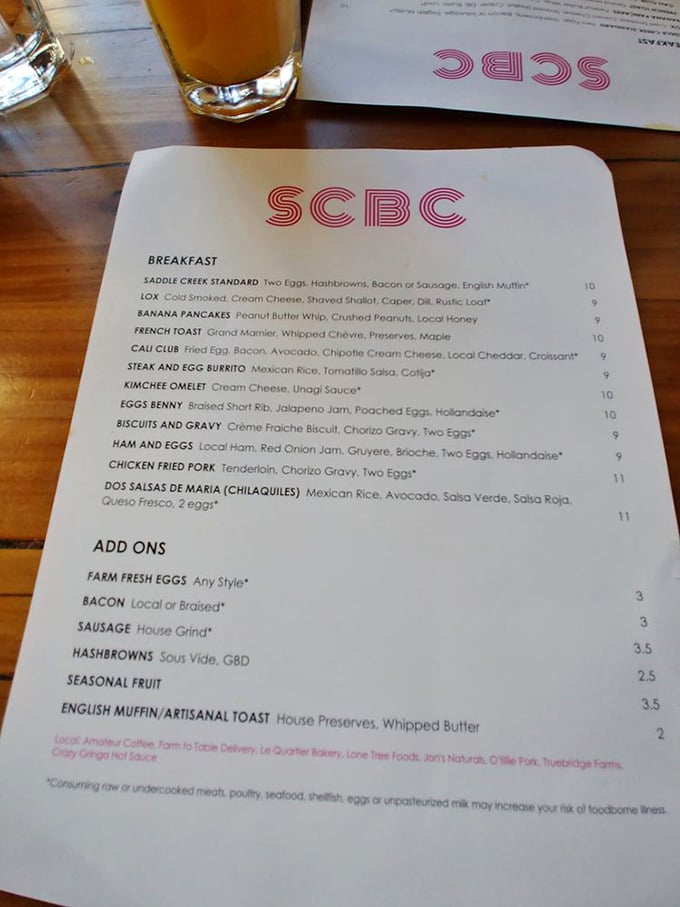 A menu that reads like breakfast poetry—each dish a carefully crafted verse promising culinary adventure. The hardest decision you'll make all day.