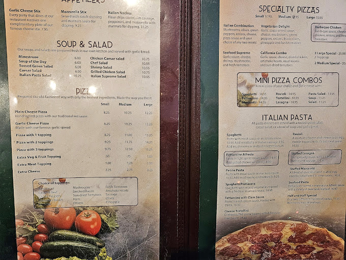 A menu that reads like a love letter to Italian cuisine, with each description promising a happy ending for your taste buds.