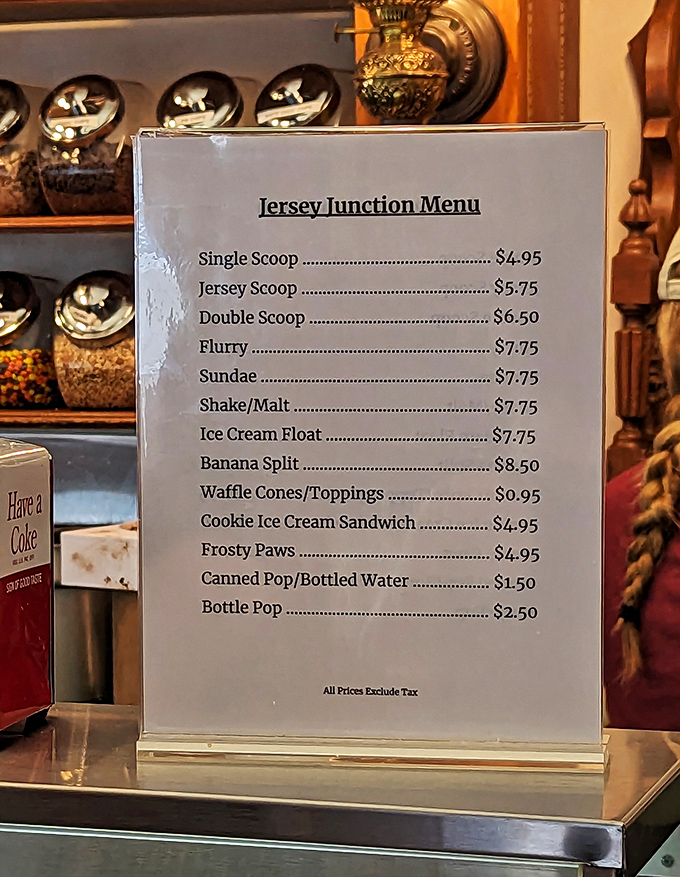 The menu board tells a story of sweet possibilities &ndash; each line item a different path to ice cream nirvana.