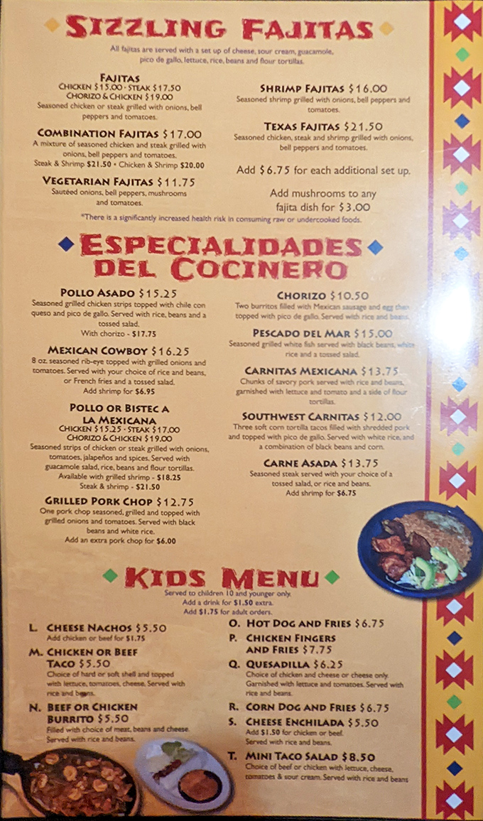 The menu reads like a love letter to Mexican cuisine, with specialties that'll have you planning your next visit before finishing your first margarita.