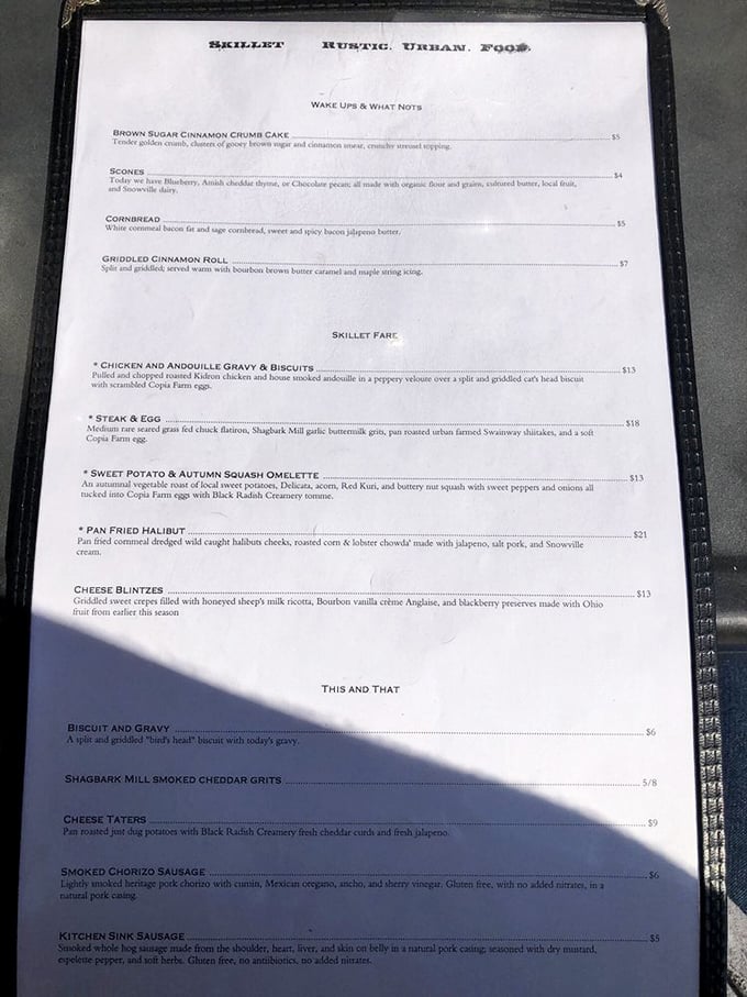 This menu reads like a love letter to local ingredients&mdash;each dish telling its own story of Ohio's agricultural bounty.