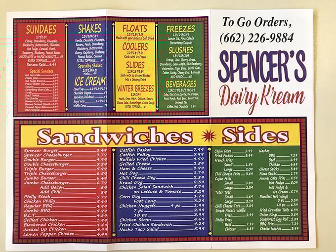 The menu board at Spencer's is like a roadmap to happiness&mdash;sundaes, shakes, and sandwiches that haven't changed because perfection needs no updating. 