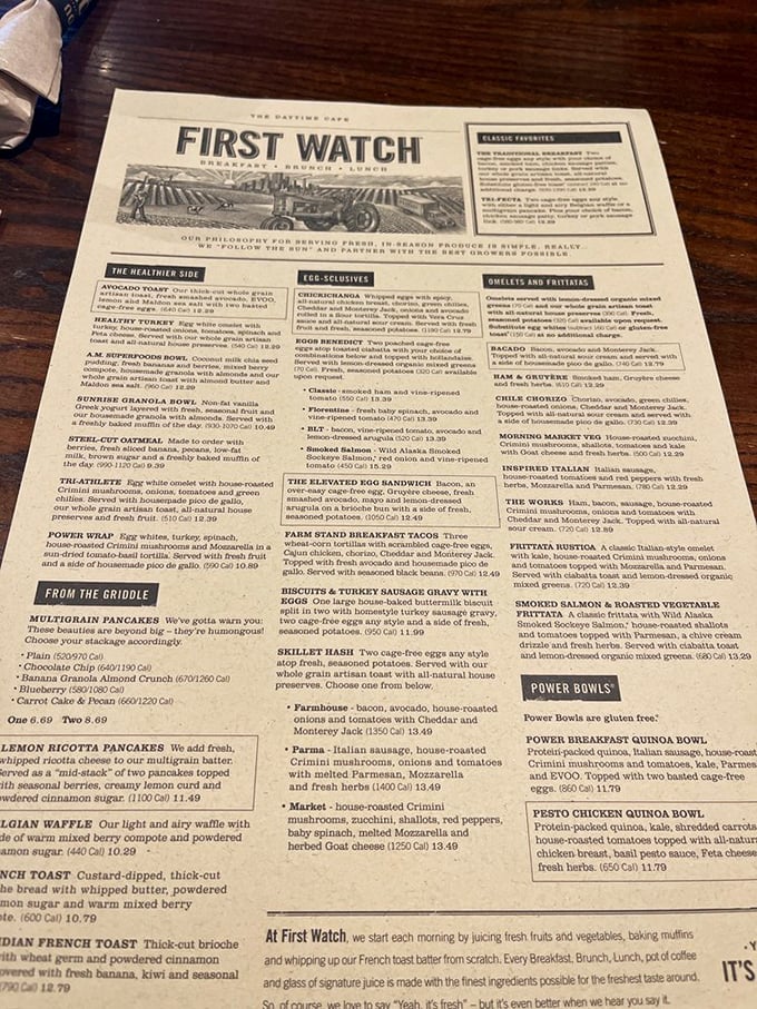 This menu isn't just a list of options&mdash;it's a roadmap to breakfast nirvana with enough choices to warrant multiple visits.