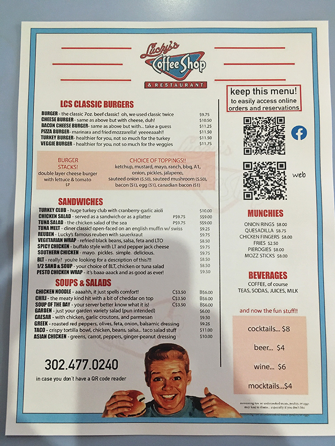 This menu isn't just a list &ndash; it's a declaration of comfort food independence. Each description promises satisfaction without pretension.