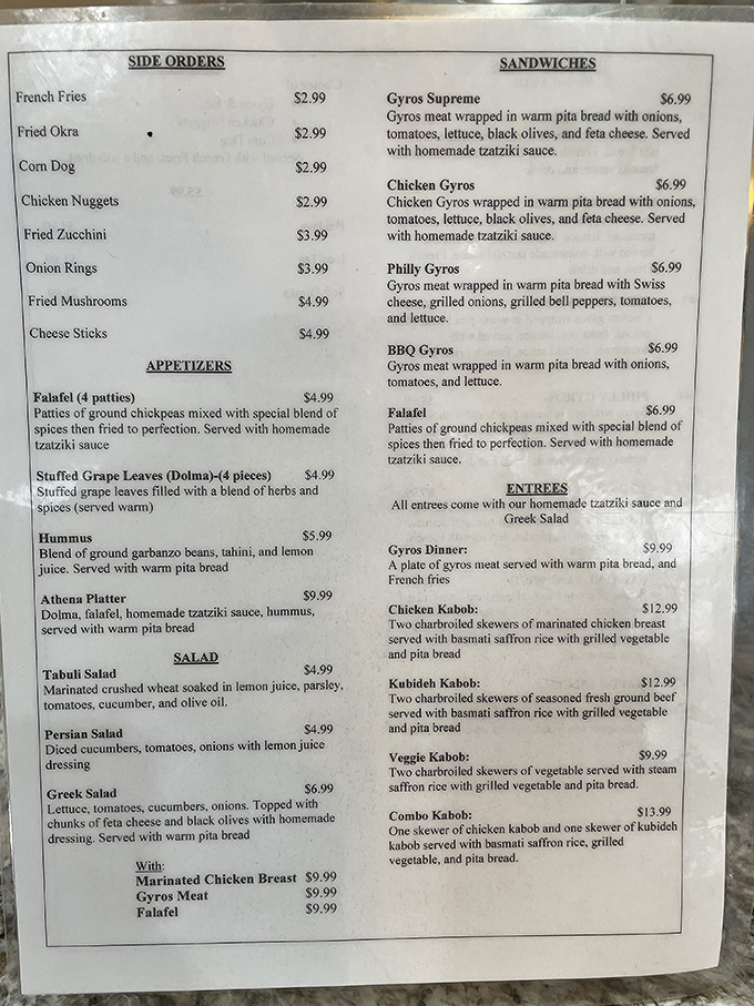 This menu reads like a love letter to Greek cuisine classics. Decision paralysis has never been so delicious.