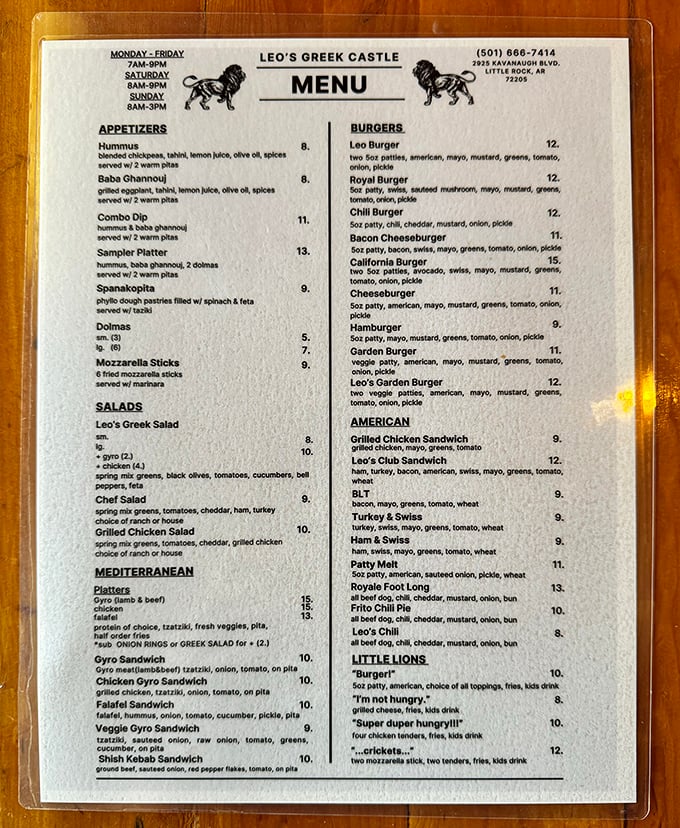 The menu reads like a love letter to Mediterranean cuisine, with gyros taking center stage in this culinary drama.