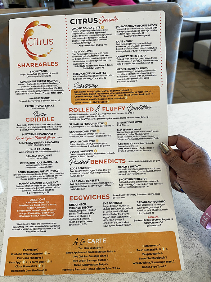 The menu at Citrus reads like a love letter to breakfast enthusiasts&mdash;each description more tempting than the last.
