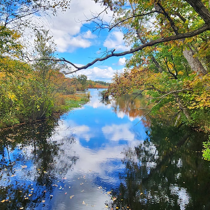 Mother Nature showing off her reflection game&mdash;cloud-watching is twice as nice when you get the encore performance below.