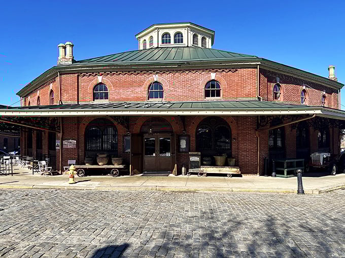 The octagonal Farmers Market building stands as Petersburg's architectural rebel&mdash;refusing to be square since the 1800s. A community hub that's witnessed centuries of commerce.