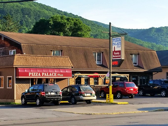The Pizza Palace Plus stands as a testament that "palace" in small-town America means affordable comfort food that fills both stomach and soul.