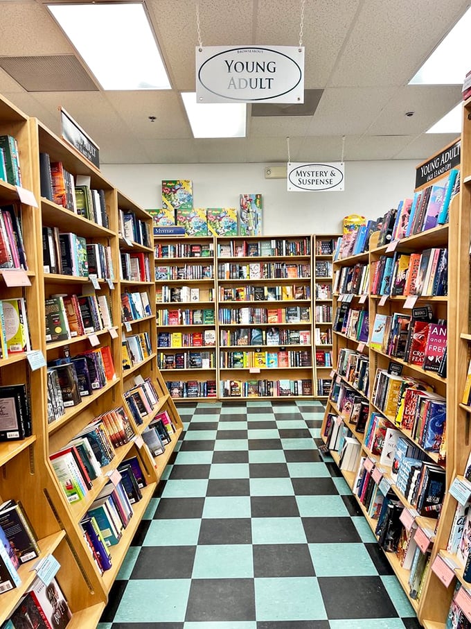 The Young Adult section isn't just for teens—it's where adults secretly discover their next obsession while pretending to shop for nieces.