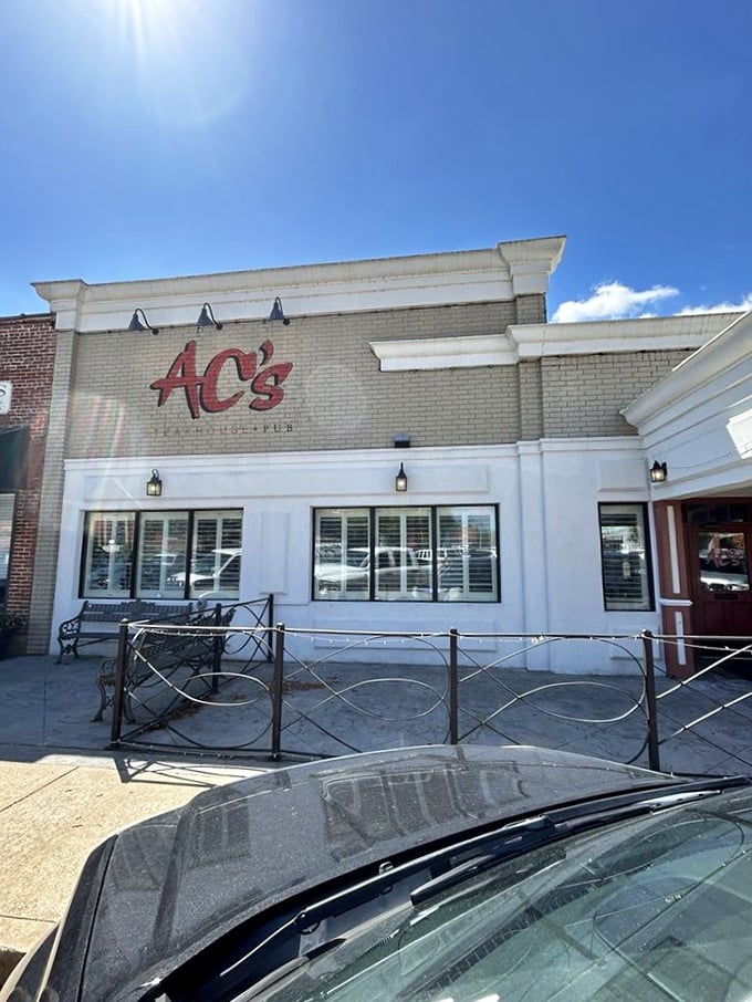 AC's elegant brick fa&ccedil;ade and inviting patio promise a steak experience worth dressing up for &ndash; though you don't have to. 