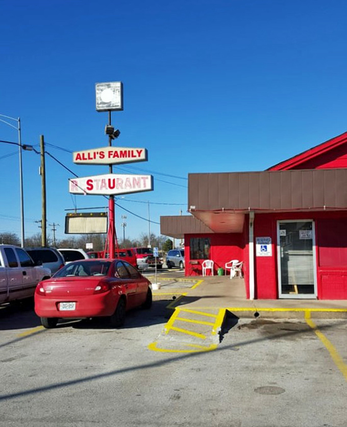 That classic red diner exterior screams "We've been making great burgers since before Instagram existed."