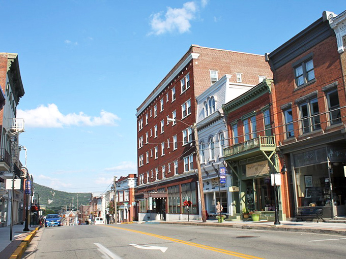 Bedford's historic downtown – where the buildings are old but the conversations are fresh. No chain stores, just chain reactions of hellos!