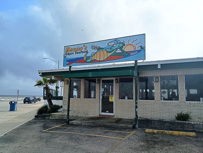 Benno's cheerful blue sign featuring a surfing crawfish tells you everything: this place is serious about seafood but doesn't take itself too seriously.
