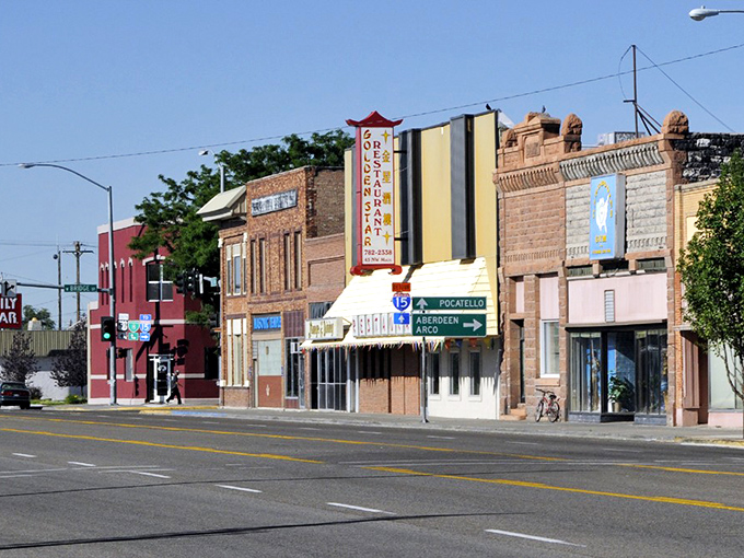 Blackfoot's historic brick buildings stand proudly against blue Idaho skies &ndash; affordable small-town living with character to spare.