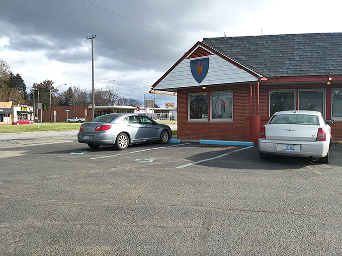 Canterbury Palace's charming brick exterior and shield logo give this diner royal character without the fancy price tag. Comfort food nobility!