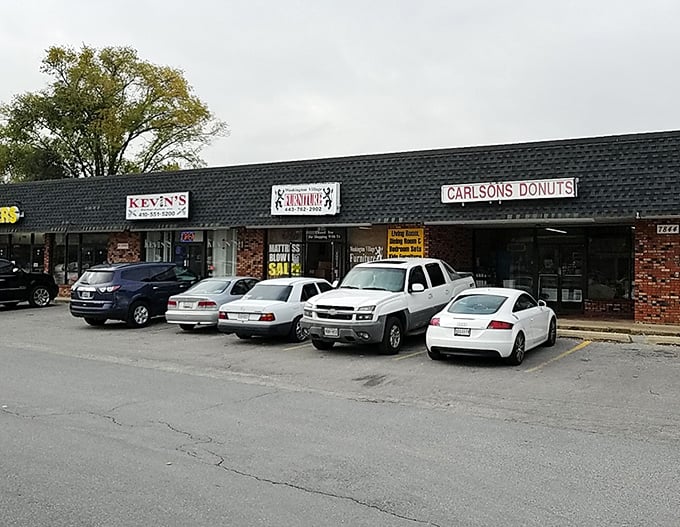 Carlson's unassuming strip mall location is the Clark Kent of donut shops &ndash; ordinary outside, super inside.