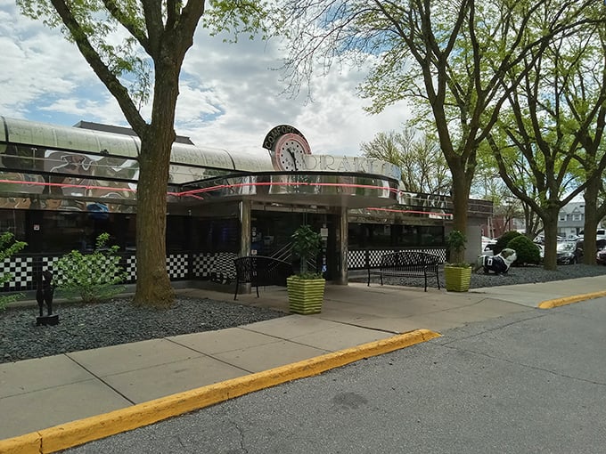 Drake Diner's roof and classic chrome exterior make it the Cadillac of breakfast spots in Des Moines.