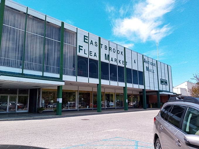 Department store reborn! Eastbrook's spacious indoor market gives treasure hunters climate-controlled comfort while they search for hidden gems.