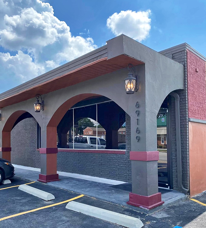Fuego's Spanish-inspired architecture brings unexpected elegance to Blountsville - like finding a tuxedo at a tractor pull!