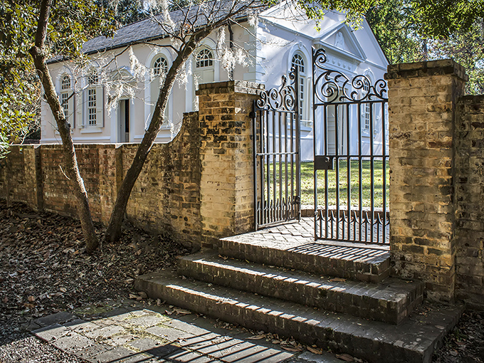 This pristine white church in Goose Creek looks like it jumped straight out of a history book. Southern charm personified!