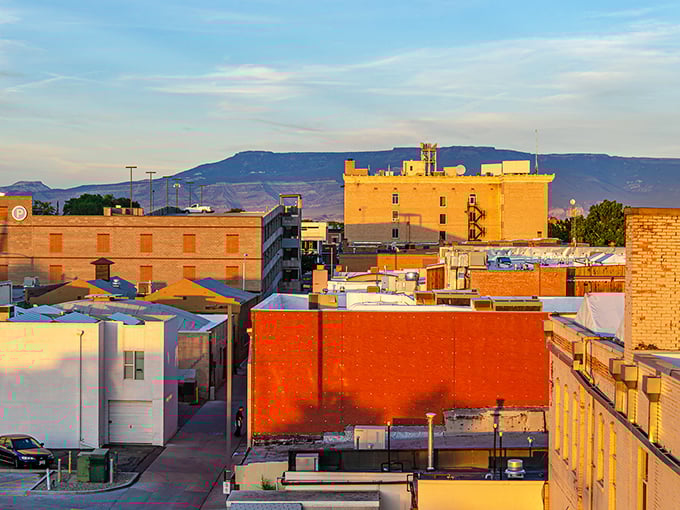 Grand Junction's main drag offers mountain views at the end of every street. Talk about nature's perfect framing!