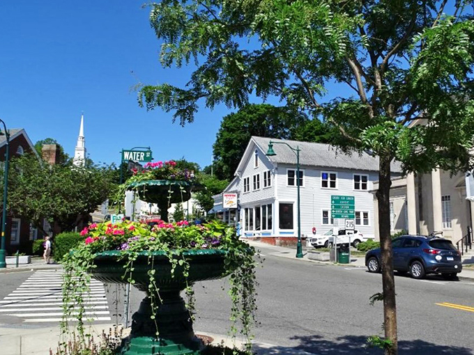 Groton's tree-lined boulevard at sunset&mdash;where submarine history meets small-town affordability in perfect harmony. 