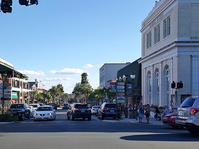 Mount Dora's brick buildings and palm-lined streets create that perfect "I could live here" feeling at first glance.