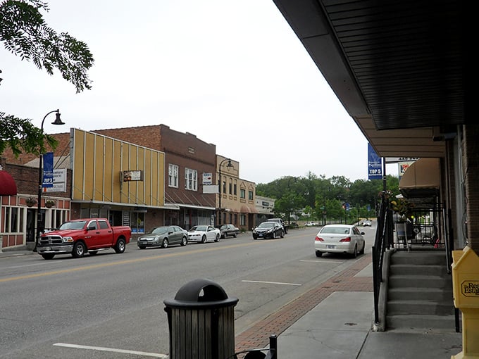 Papillion's Fraternity Building stands proud, a brick testament to community gatherings and "remember when" conversations.
