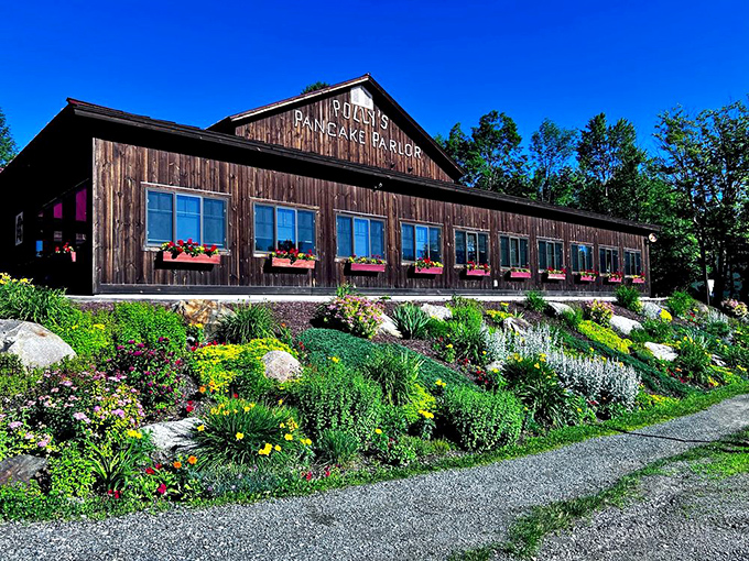 Polly's Pancake Parlor looks like it was plucked from a storybook&mdash;rustic wooden charm surrounded by gardens that would make Martha Stewart swoon.