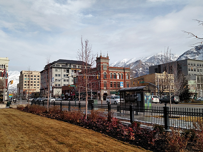Provo's main street could be a movie set with those majestic mountains standing guard. Small-town charm with a blockbuster backdrop!