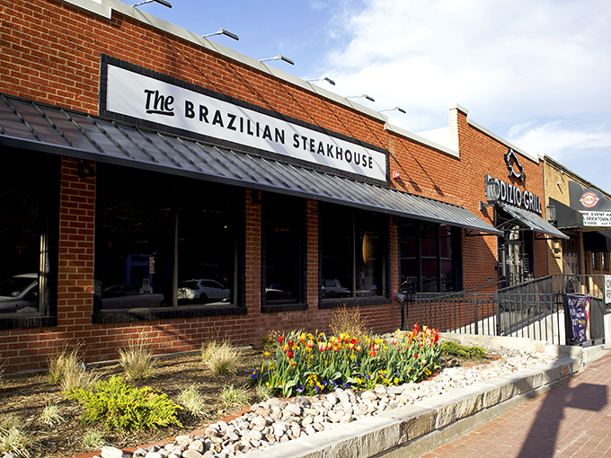 The Brazilian Steakhouse's brick facade is like a poker player with a royal flush&mdash;modest outside, spectacular inside.