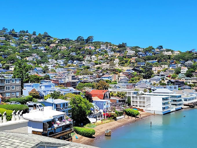 Hillside homes cascade down to the waterfront in a colorful display that's part Mediterranean village, part artist colony, and 100% California charm.
