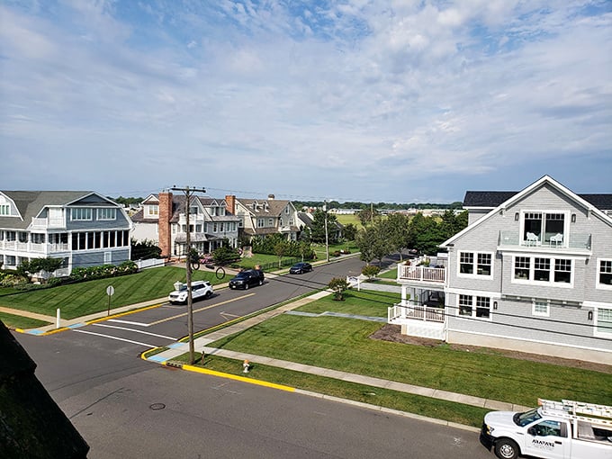 Sea Girt's well-kept homes with classic coastal color palettes. Martha Stewart would approve of these pristine porches.