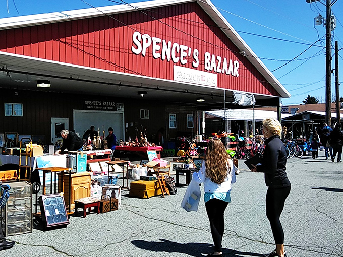 Spence's Bazaar's classic red exterior has welcomed generations of treasure hunters - like a time capsule you can shop in.