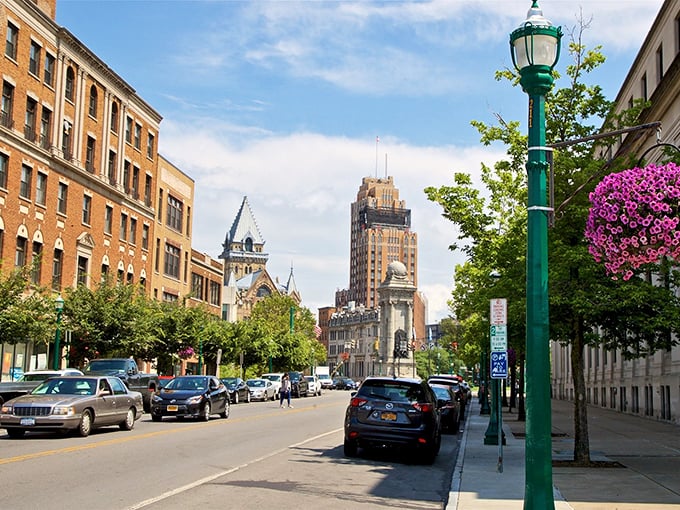 Syracuse's vibrant downtown streets offer a perfect blend of urban convenience and small-city affordability that Social Security can actually cover.