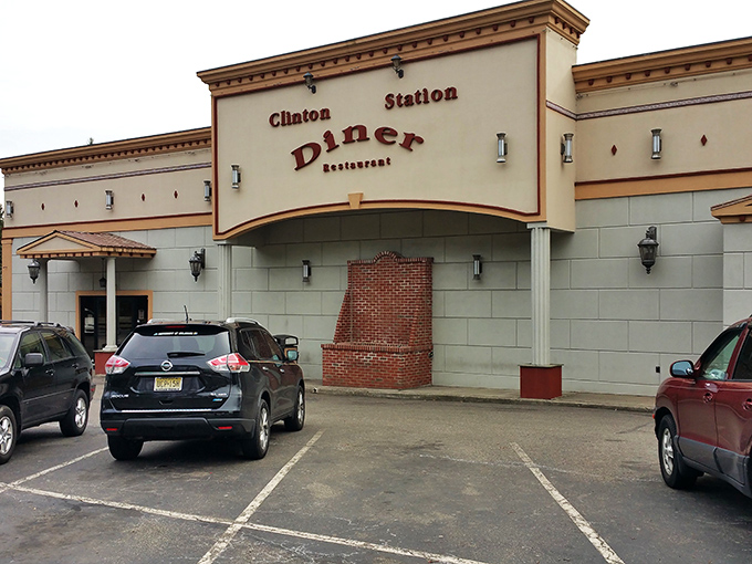 The Clinton Station Diner has the regal presence of a breakfast castle, where pancakes are served alongside a side of architectural wonder.