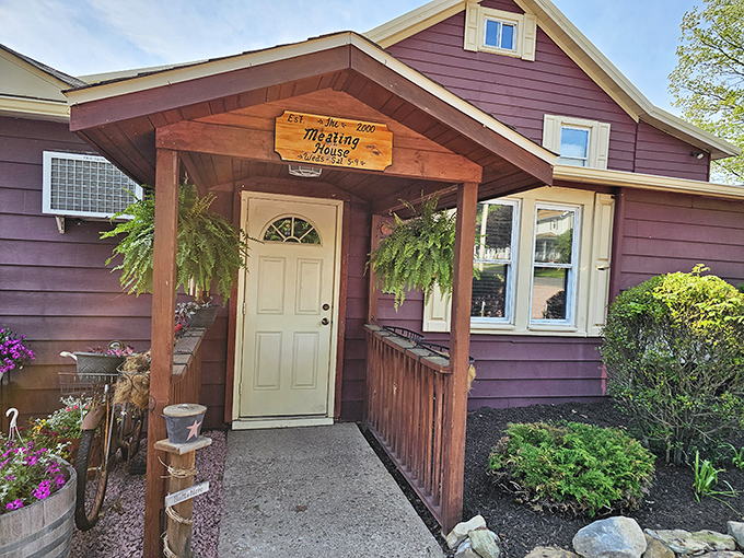 The Meating House's purple charm stands out like a delicious rebellion against boring restaurant design. Steak with personality!