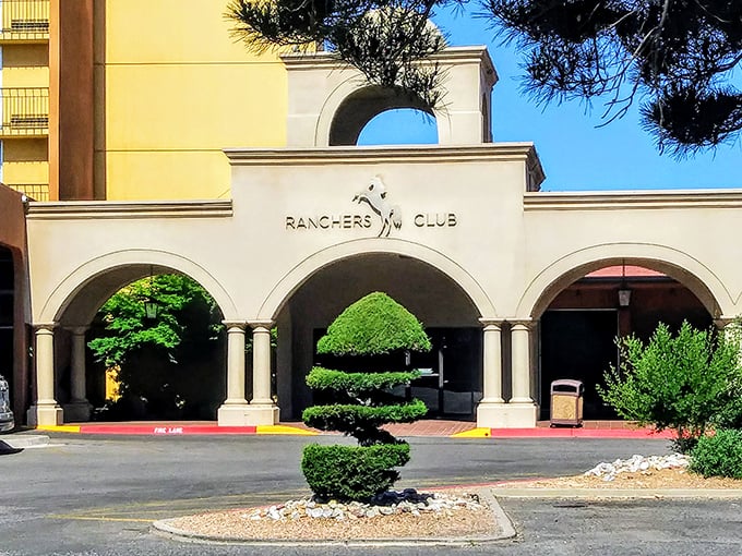 The Ranchers Club's elegant arches and regal entrance say "fancy steakhouse" without saying a word. Your special occasion just found its venue.