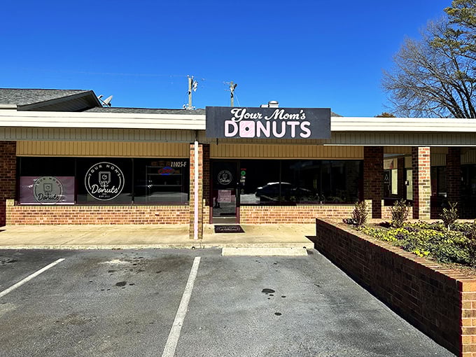 Your Mom's Donuts brings a touch of pink personality to Matthews. The name makes you smile; the donuts make you swoon.