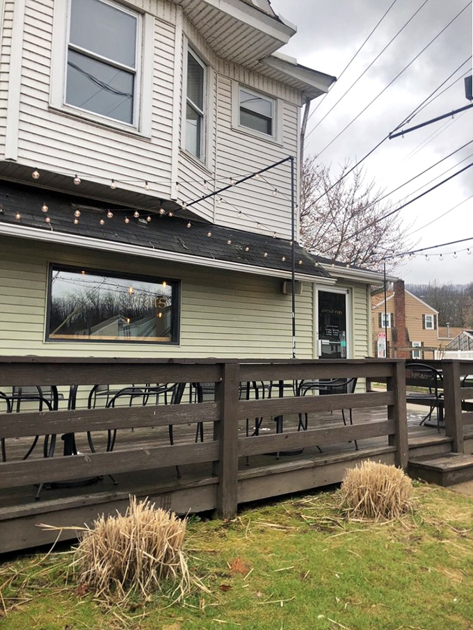 Avenue Eats: That wooden deck isn't just for show – it's your front-row seat to burger bliss.