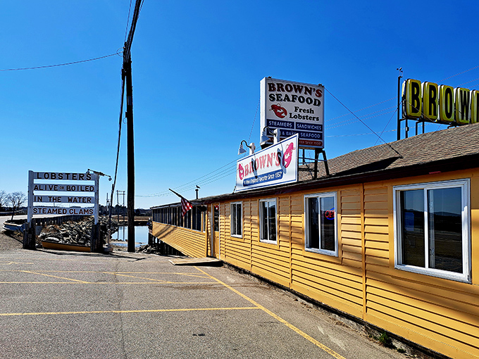 Brown's Lobster Pound (Seabrook): Yellow as the butter you'll drown your lobster in! This waterside wonder proves great seafood doesn't need fancy packaging.